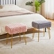 Rectangular Footrest Stool, Velvet Dressing Table Seat, Golden Legs ...