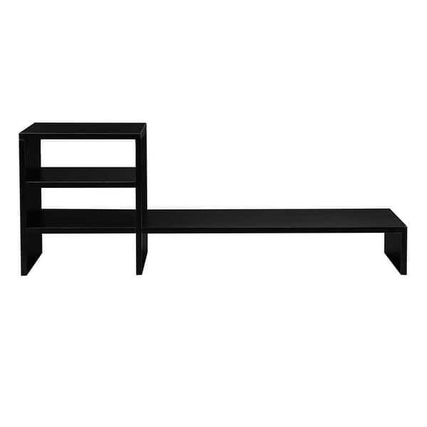 Wood Computer Monitor Stand Raiser with 3 Tier Desktop Organizer ...