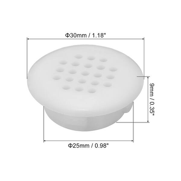 25mm(1") Circular Soffit Vent, 16pcs Plastic Round Mesh Hole Air Vents ...
