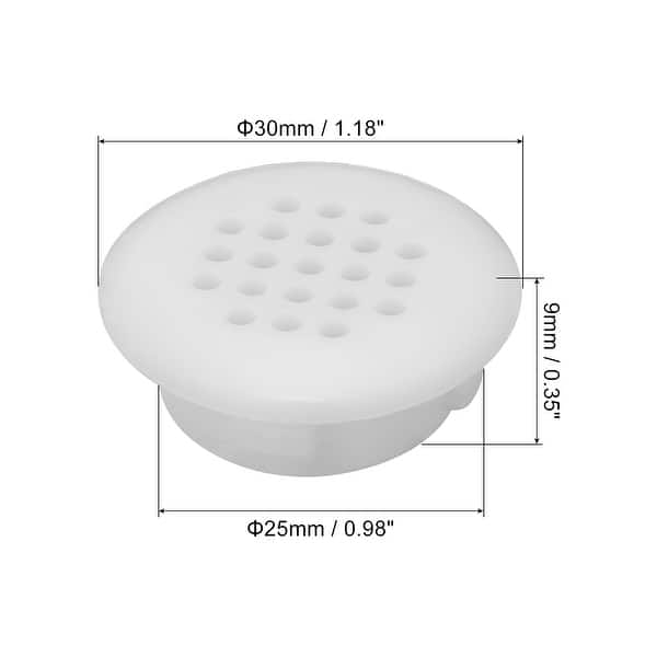 25mm(1") Circular Soffit Vent, 24pcs Plastic Round Mesh Hole Air Vents ...