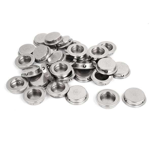 Unique Bargains Stainless Steel Round Flush Pulls Drawer Sliding Door ...
