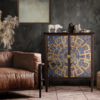 52'' Traditional Style Storage Sideboard Buffet with Four tempered ...