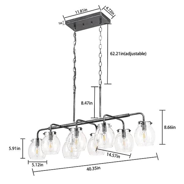 Kitchen Island Lighting Linear Dining Light Fixture Glass Linear ...