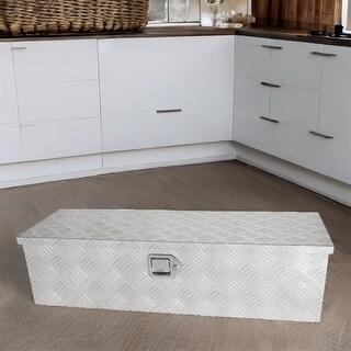 Aluminum Waterproof Tool Box Storage with Side Handle and Lock - N/A ...