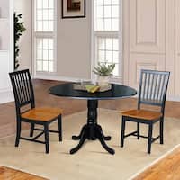 42 in Dual Drop Leaf Dining Table with 2 Dining Chairs - 3 Piece Dining ...