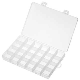 24 Grids Jewelry Organizer Box, 2pcs Clear Plastic Jewelry Boxes ...