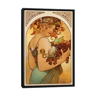 iCanvas "Fruit" by Alphonse Mucha Framed Canvas Print - Bed Bath ...