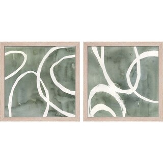 Annie Warren 'Moss Swirl' Framed Art (Set of 2) - Bed Bath & Beyond ...