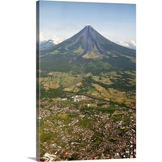 "Aerial view of mayon Volcano and Cityscape of Legazpi at morning in ...