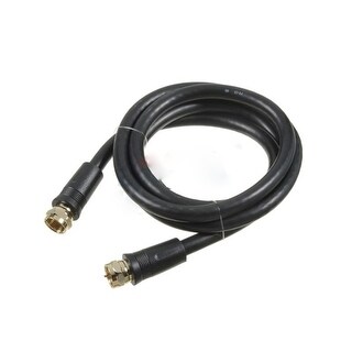 36 in. Plastic Black RG6 Coaxial Cable with F Plugs American ...