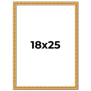 18x25 Frame Gold Real Wood Picture Frame Width 1 inches | Interior ...