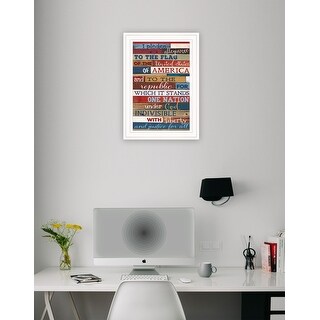 TrendyDecor4U Farmhouse "Pledge of Allegiance" Framed Print Wall Art by ...