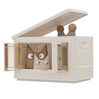 Furniwell Collapsible Storage Bins with Lids Stackable Plastic Large ...