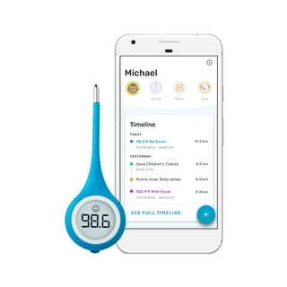 Kinsa QuickCare Smart Digital Thermometer with Smartphone App & Health ...