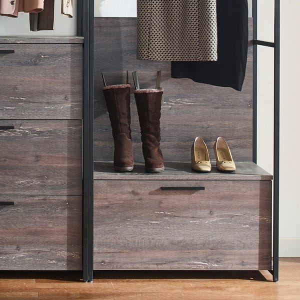Veronica Wood and Metal Walk-in Closet System - On Sale - Bed Bath ...