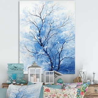 Designart "Blue Maple Whisper Tree" Tree Maple Wall Art - Bed Bath ...