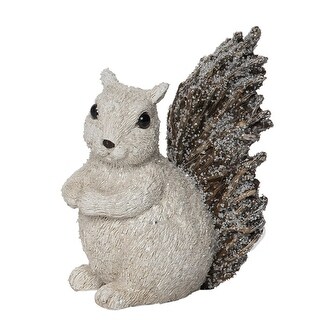6.5" Frosted Sitting Squirrel Christmas Tabletop Figurine - Bed Bath ...