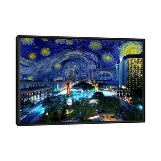 iCanvas "San Antonio, Texas Starry Night Skyline" by 5by5collective ...