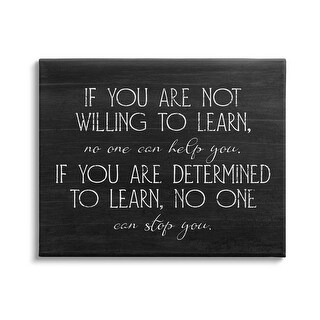 Stupell Determined To Learn Motivational Canvas Wall Art, Design by Lil ...