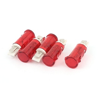 5 Pcs AC 220V 2 Pins 13mm Recessed Red Indicator Pilot Light - Bed Bath ...