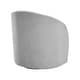 Boucle Swivel Barrel Chair, Round Upholstered Leisure Armchair, Reading ...