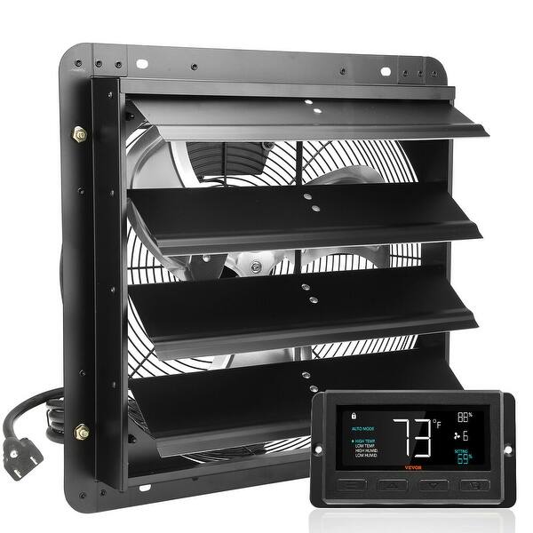 VEVOR 10" to 16" Shutter Exhaust Fan Shop Exhaust Fan Remote Control ...