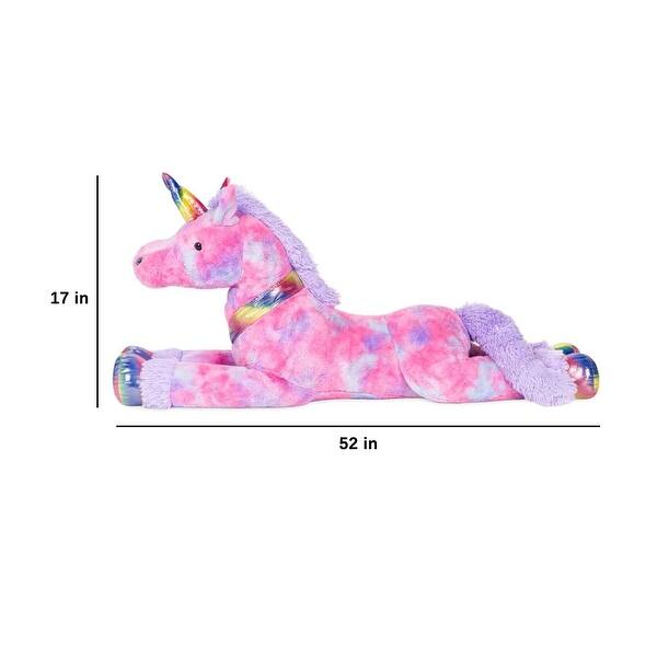 Kids Extra Large Life-Size Plush Rainbow Unicorn Stuffed Animal - Bed ...