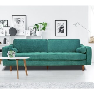 Hand Tailored Upholstered Sofa - Turquoise - Bed Bath & Beyond - 37667423