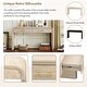 Arc Round Edge Console Table with Open Storage & 2 Drawers, Entryway ...