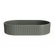 23.6'' Concrete Vessel Oval Modern Dark Green Bathroom Sink - Bed Bath ...