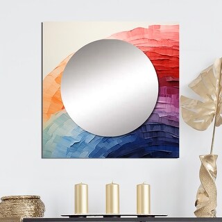 Designart "Minimalism Colors In Harmony I" Rainbow Wall Mirror ...