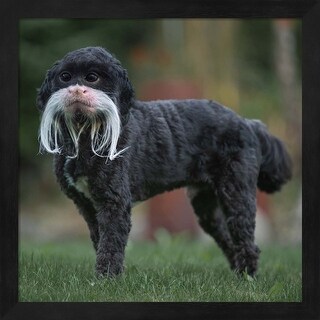 Pixelmated Animals 'Wise Dogkey' Framed Art - Bed Bath & Beyond - 36591517