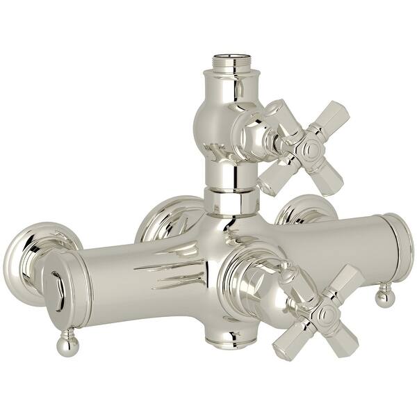 Rohl Palladian Exposed Thermostatic Valve with Palladian Metal Cross ...