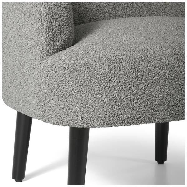 Bayville Sherpa Polyester Upholstered Faux Shearling Barrel Chair ...