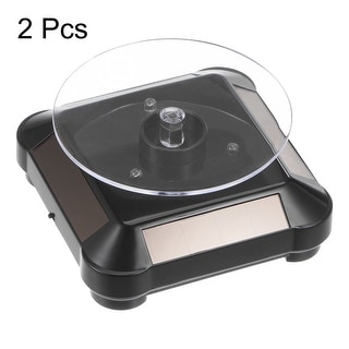 2pcs Solar Display Stand Turntable 360 Degree Rotating Double Use LED ...