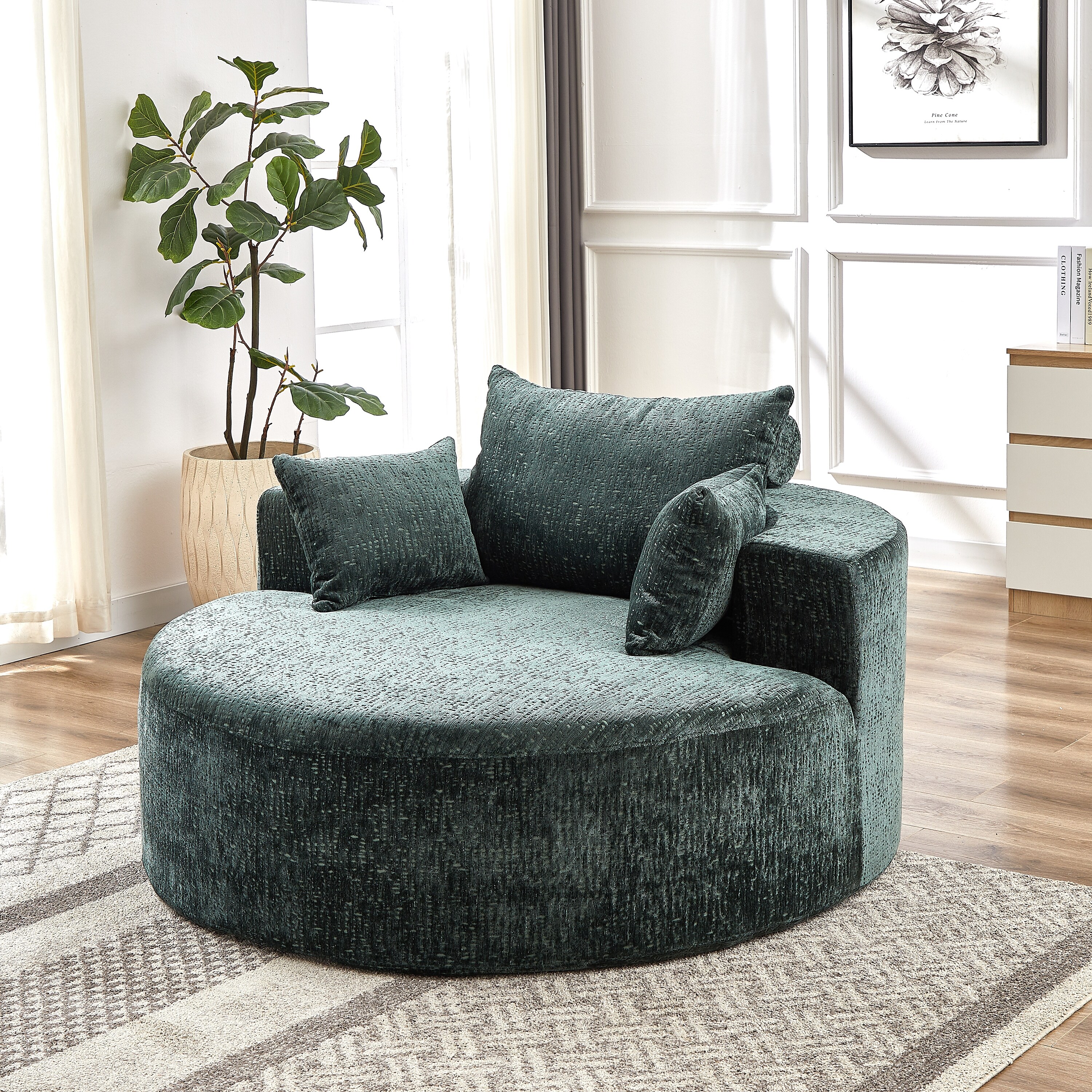 Round one seater sofa store