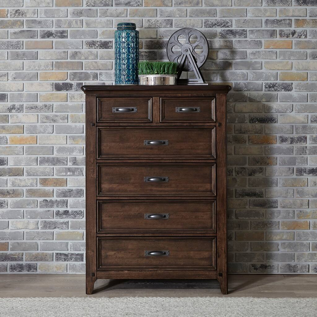 Copper Grove Saddlebrook Tobacco 6 Drawer Chest - Overstock - 25720193