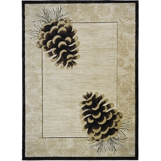 Granite Falls Baldwin Beige Pinecone Lodge Area Rug - Bed Bath & Beyond ...