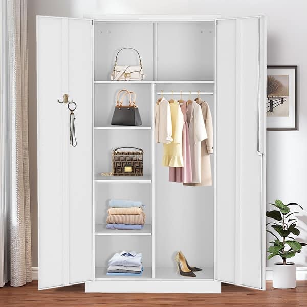 72in H Locker File Cabinet with Adjustable shelves and Clothes rail ...