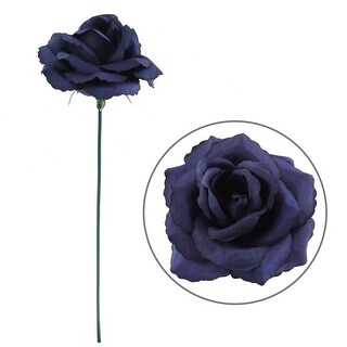 Artificial Flowers Navy Blue Rose Picks for Wedding Decorations-25pcs ...
