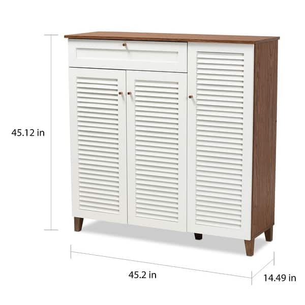 Carson Carrington Agnew Modern and Contemporary 11-shelf Shoe Cabinet ...