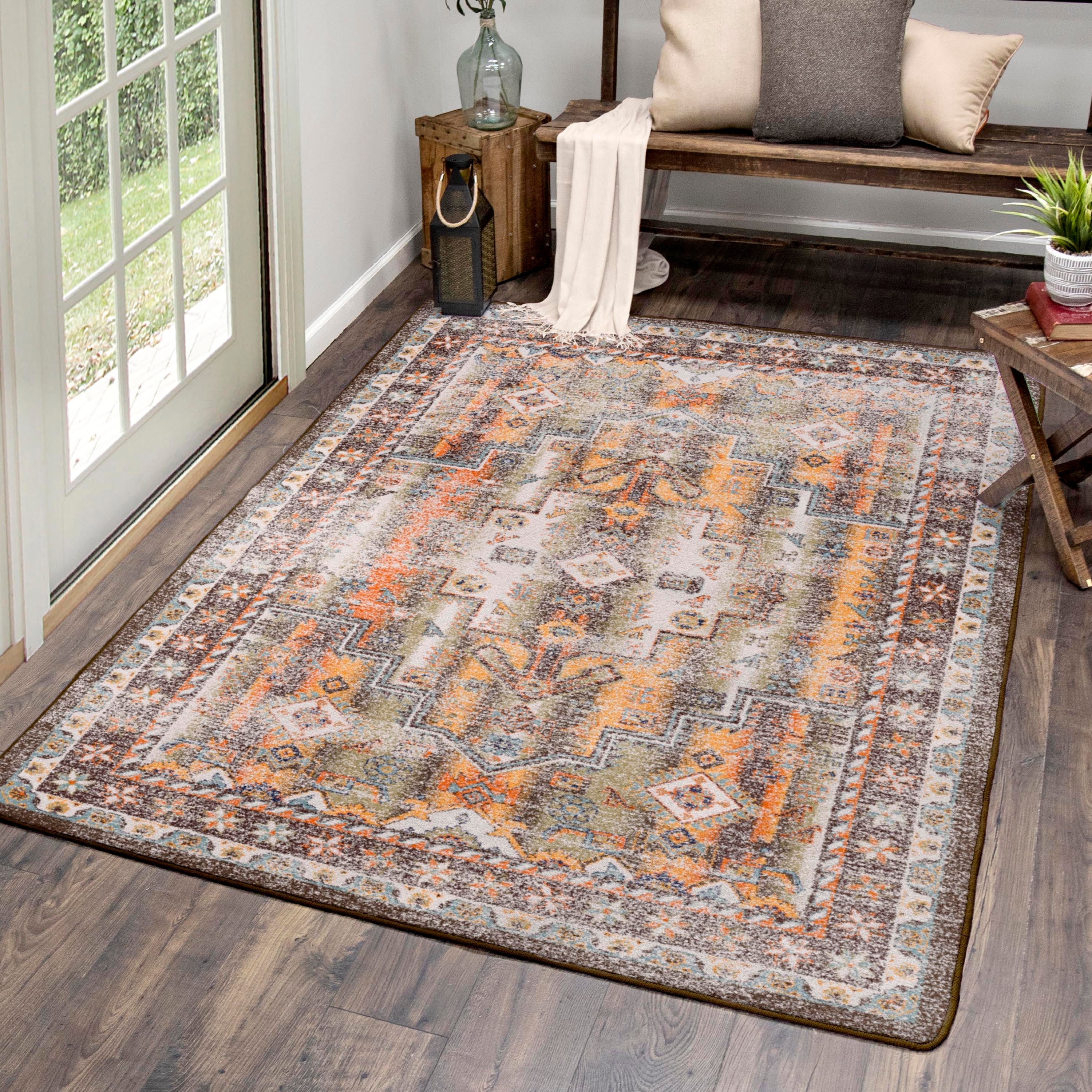 Jules + Cole Premium DuraFiber Nylon Badlands Distressed Rug - Bed Bath ...