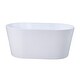 Kingston Brass 56-Inch Acrylic Freestanding Tub with Drain in White ...