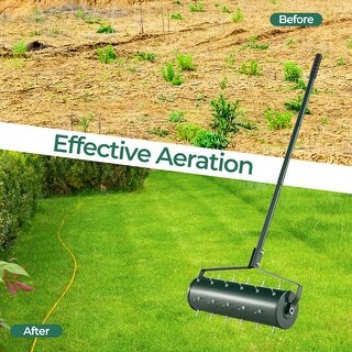 Manual Lawn Aerator with Detachable Handle and Tine Spikes - Bed Bath ...