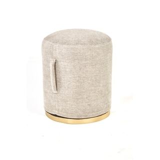 Pouf Upholstered Small Ottoman, Brass/ Anew - Bed Bath & Beyond - 32606801