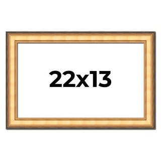 22x13 Frame Gold Plein Aire Solid Wood Picture Frame Width 2 Inches ...