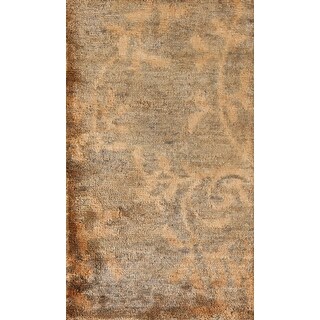Abstract Area Rug Handmade Jute Foyer Carpet - 3'0