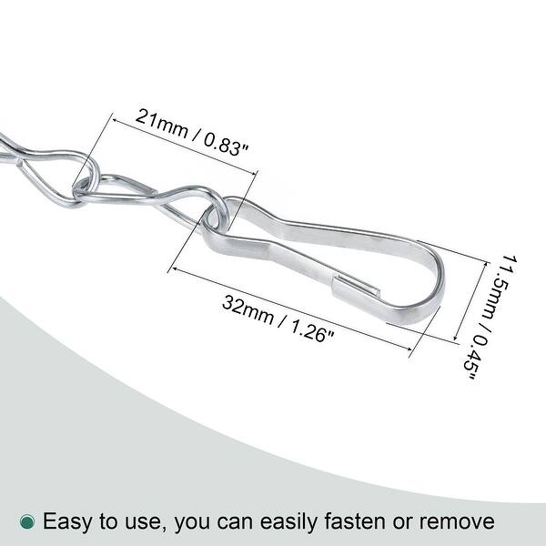 Hanging Chains 31cm Extension Link 3 Point Holder w S Shaped Hook 5pcs ...