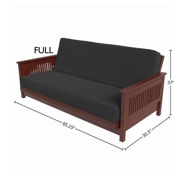 Tiro Full Warm Cherry Innerspring Futon Set - Bed Bath & Beyond - 39112572