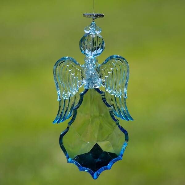 Large Hanging Blue Acrylic Angel Ornaments- 3 Styles, 6 Pieces - 5x1 ...